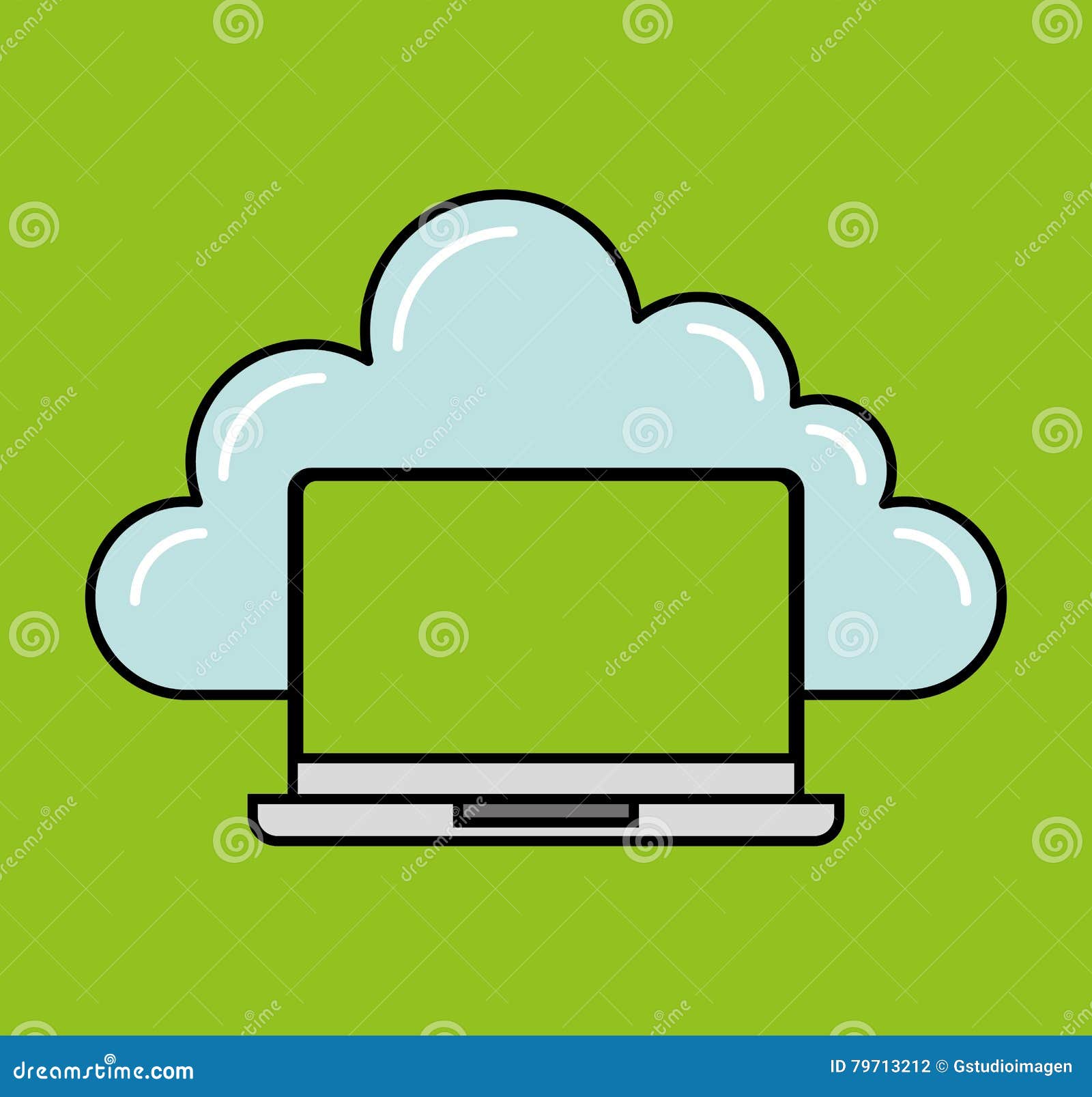 Cloud Computing Data Storage Stock Illustration - Illustration of data ...