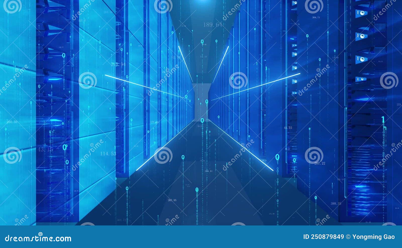 Cloud Computing and Database Cluster Server Room Stock Video - Video of ...