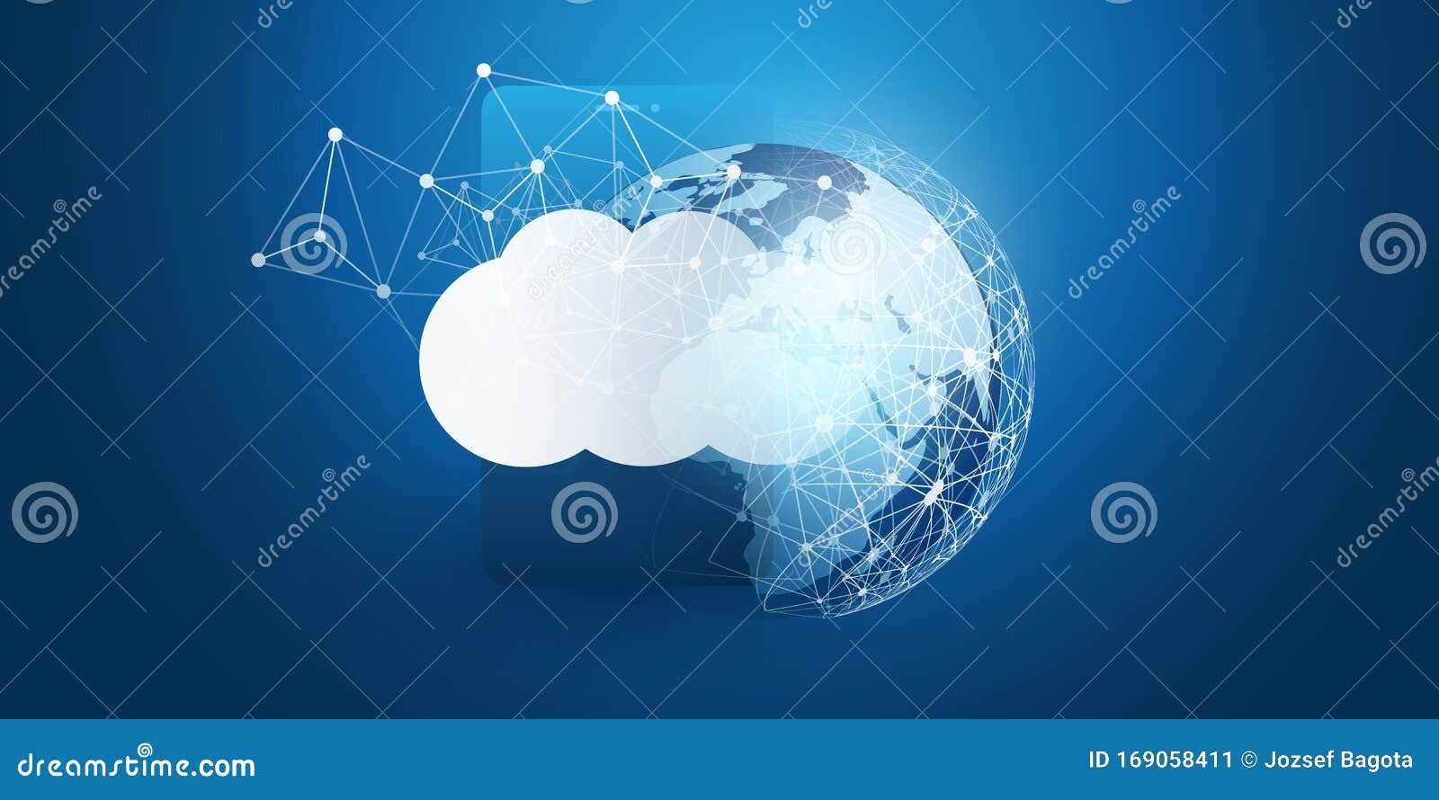 Cloud Computing Design Concept - Digital Connections, Technology ...