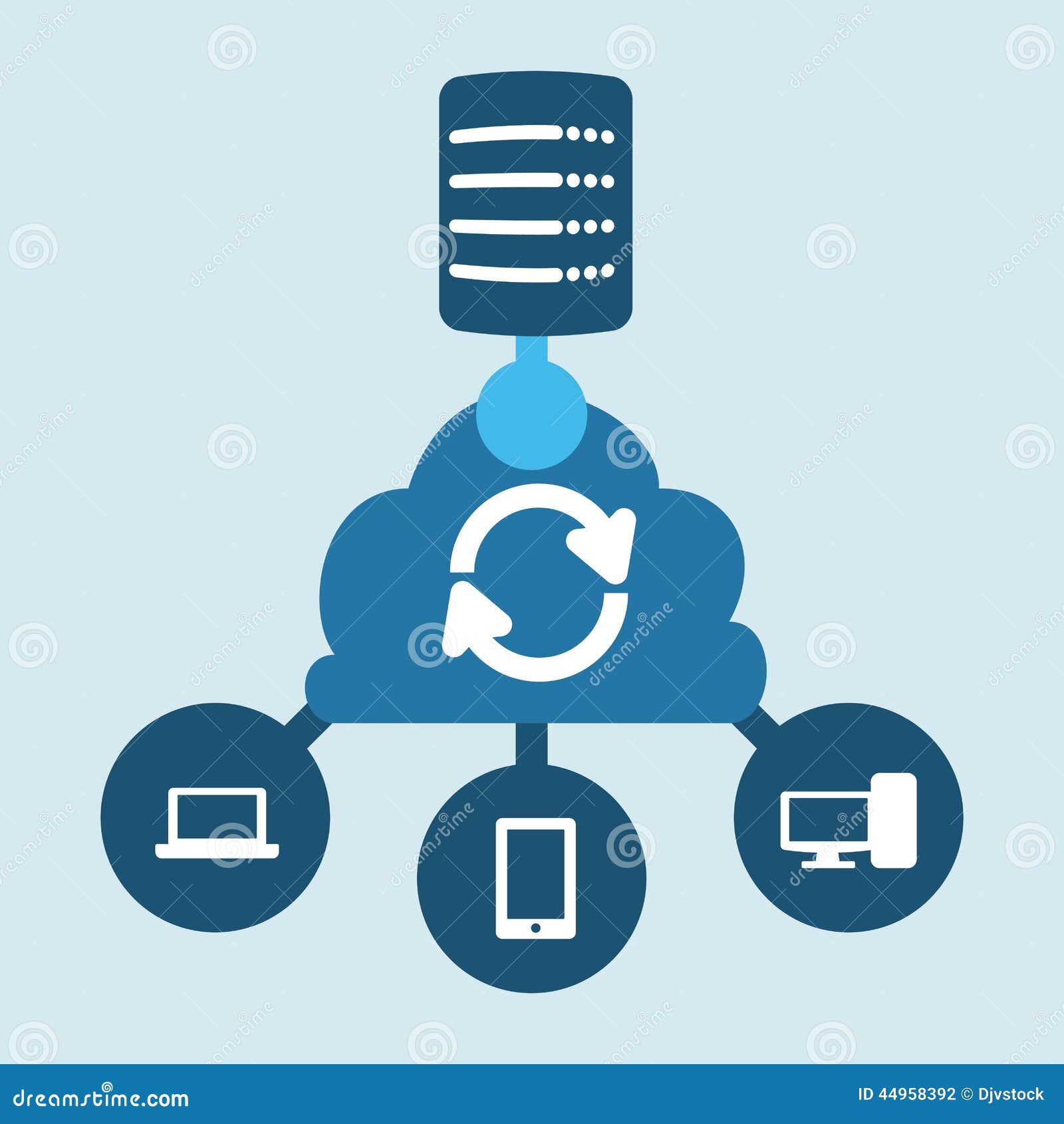 Cloud computing design stock vector. Illustration of network - 44958392