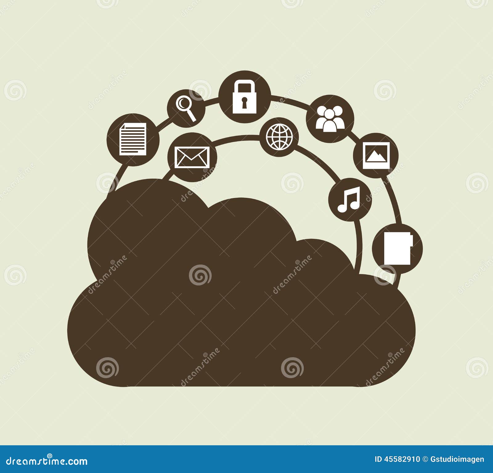 Cloud computing design stock vector. Illustration of design - 45582910