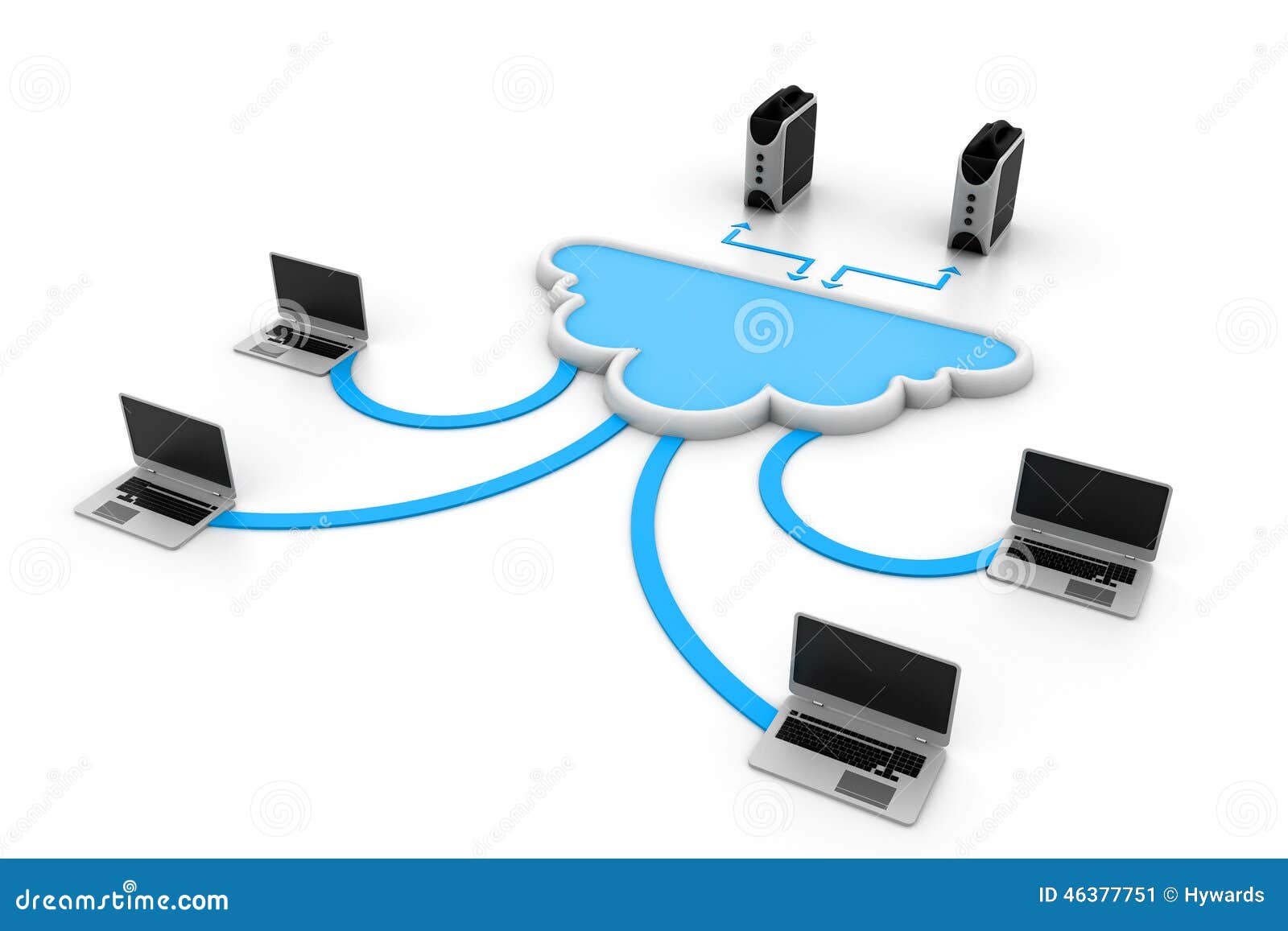 Cloud computing devices stock illustration. Illustration of diagram ...