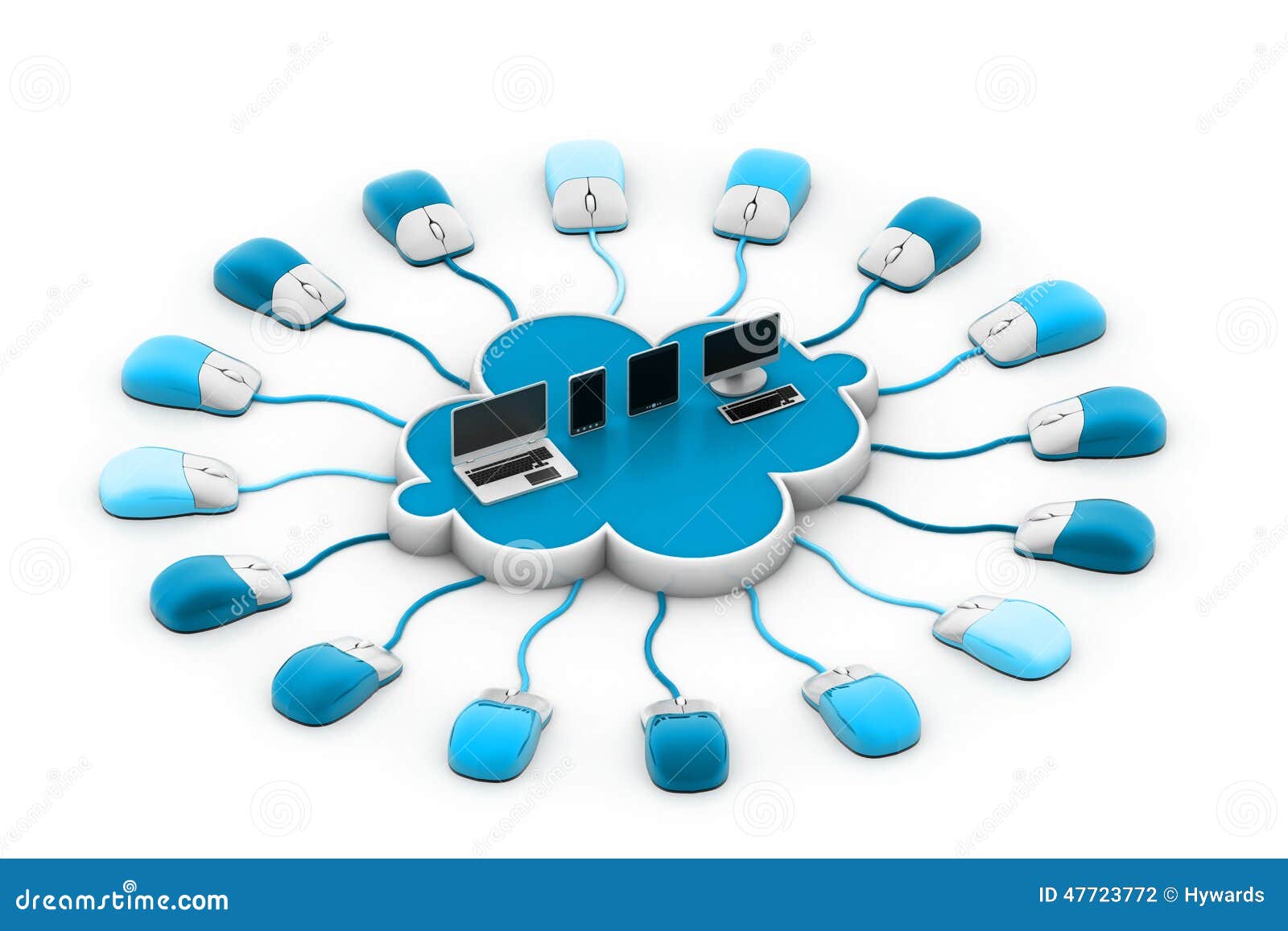 Cloud computing devices stock illustration. Illustration of technology ...
