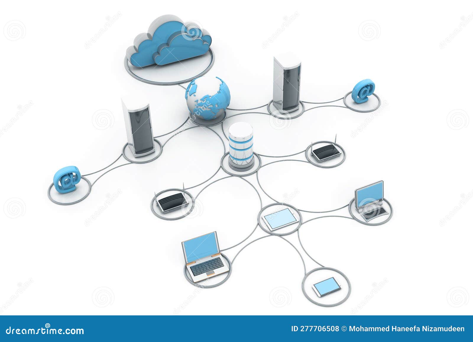 Cloud computing devices stock illustration. Illustration of provider ...