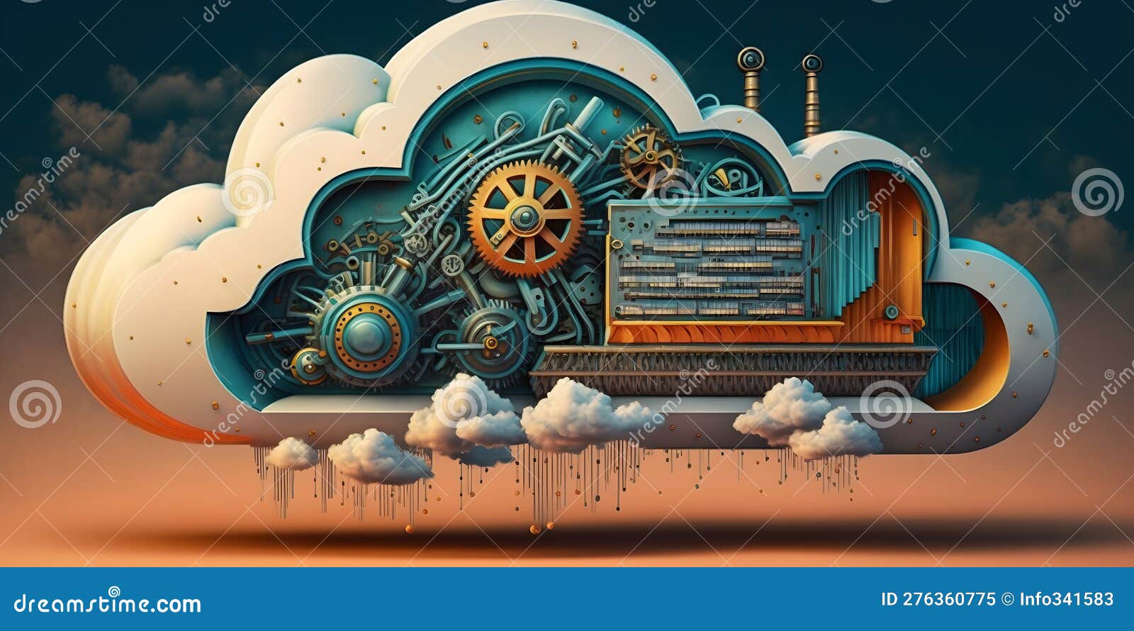 Cloud Computing DevOps Automation Four Created with Generative AI Stock ... Cloud Computing DevOps Automation Four Created with Generative AI Stock ...