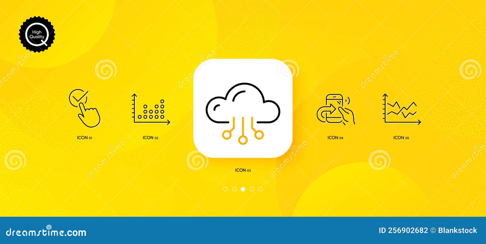 Cloud Computing, Diagram Chart and Dot Plot Minimal Line Icons. for Web Application, Printing ...