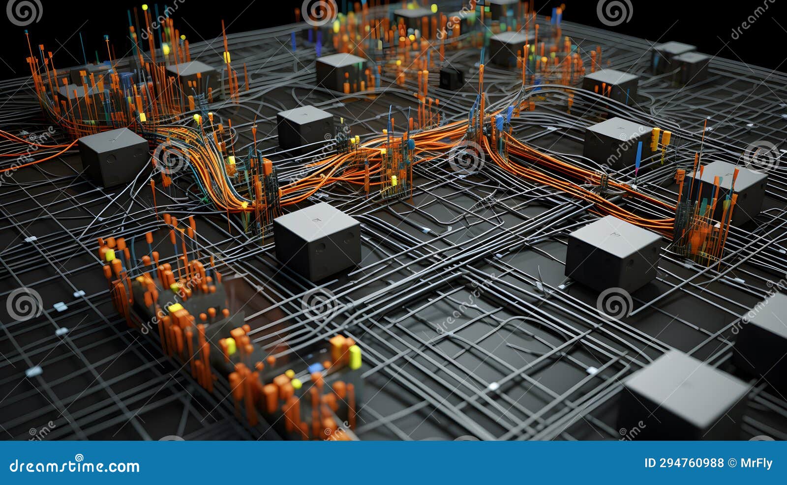 Cloud Computing Diagram Network Data Storage Technology Service Stock ...