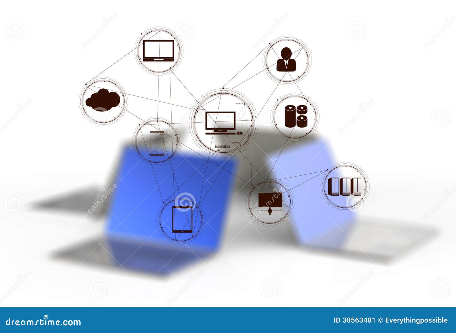 A Cloud Computing Diagram on the New Computer Interface Stock ...