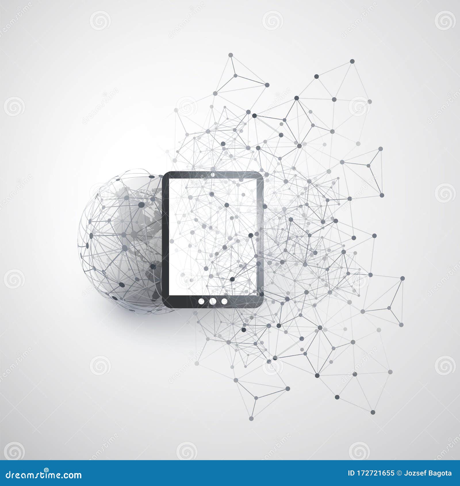 Cloud Computing, Digital Network Connections, Mobile Technology Concept ...