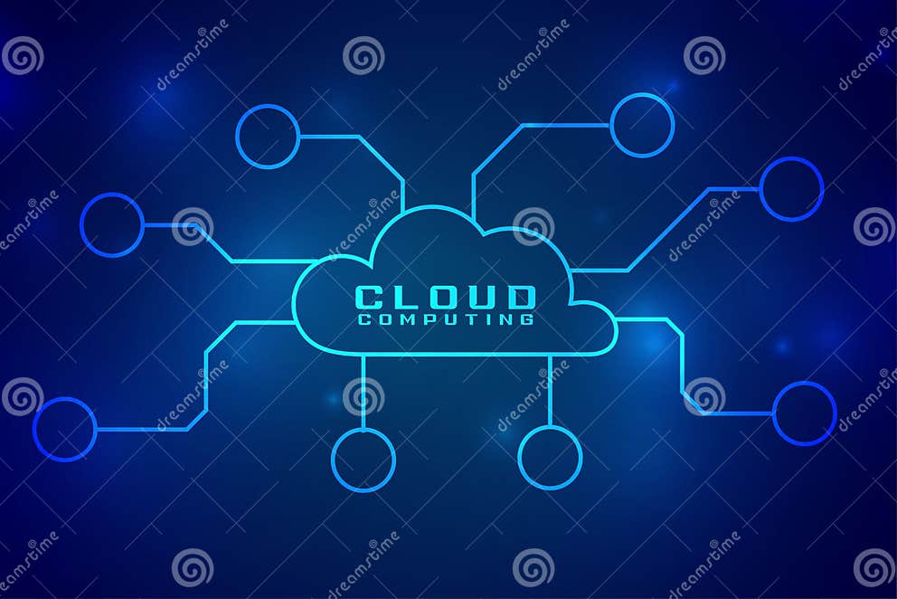Cloud Computing Digital Technology Concept Connection Background Stock Vector - Illustration of ...