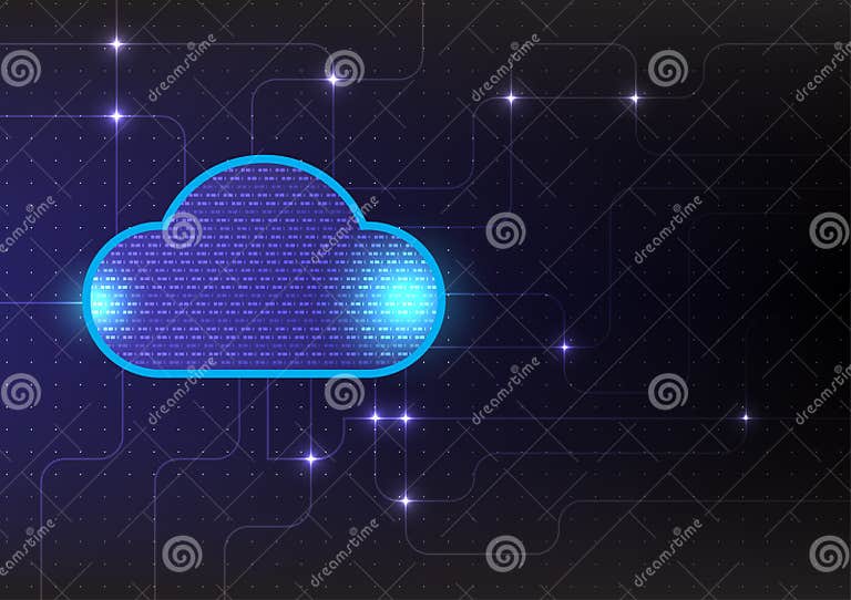Cloud Computing Digital Technology Concept Connection Background. Vector Illustration Stock ...