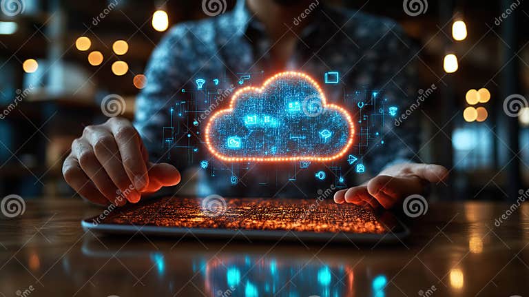Cloud Computing: Digital Transformation and Innovation Stock Illustration - Illustration of ...