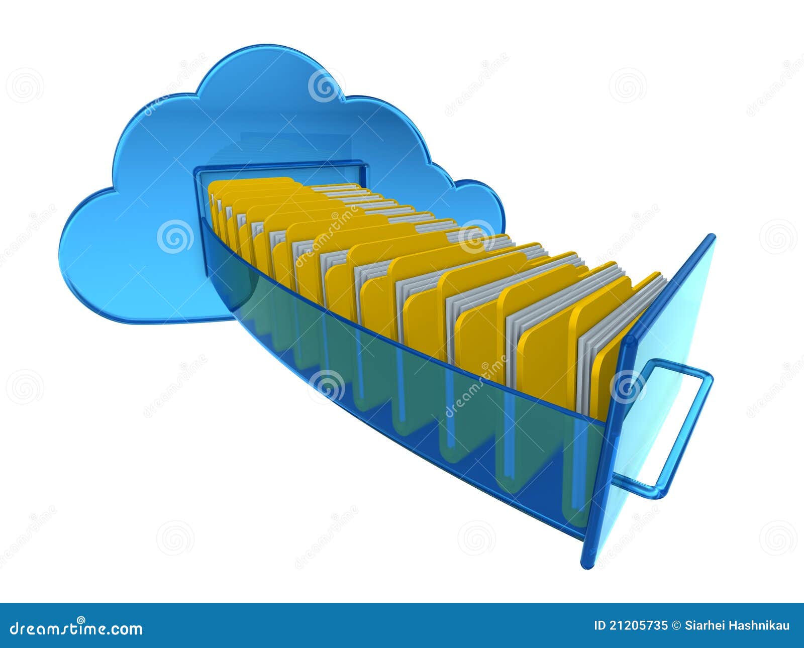 Cloud computing documents stock illustration. Illustration of organize ...