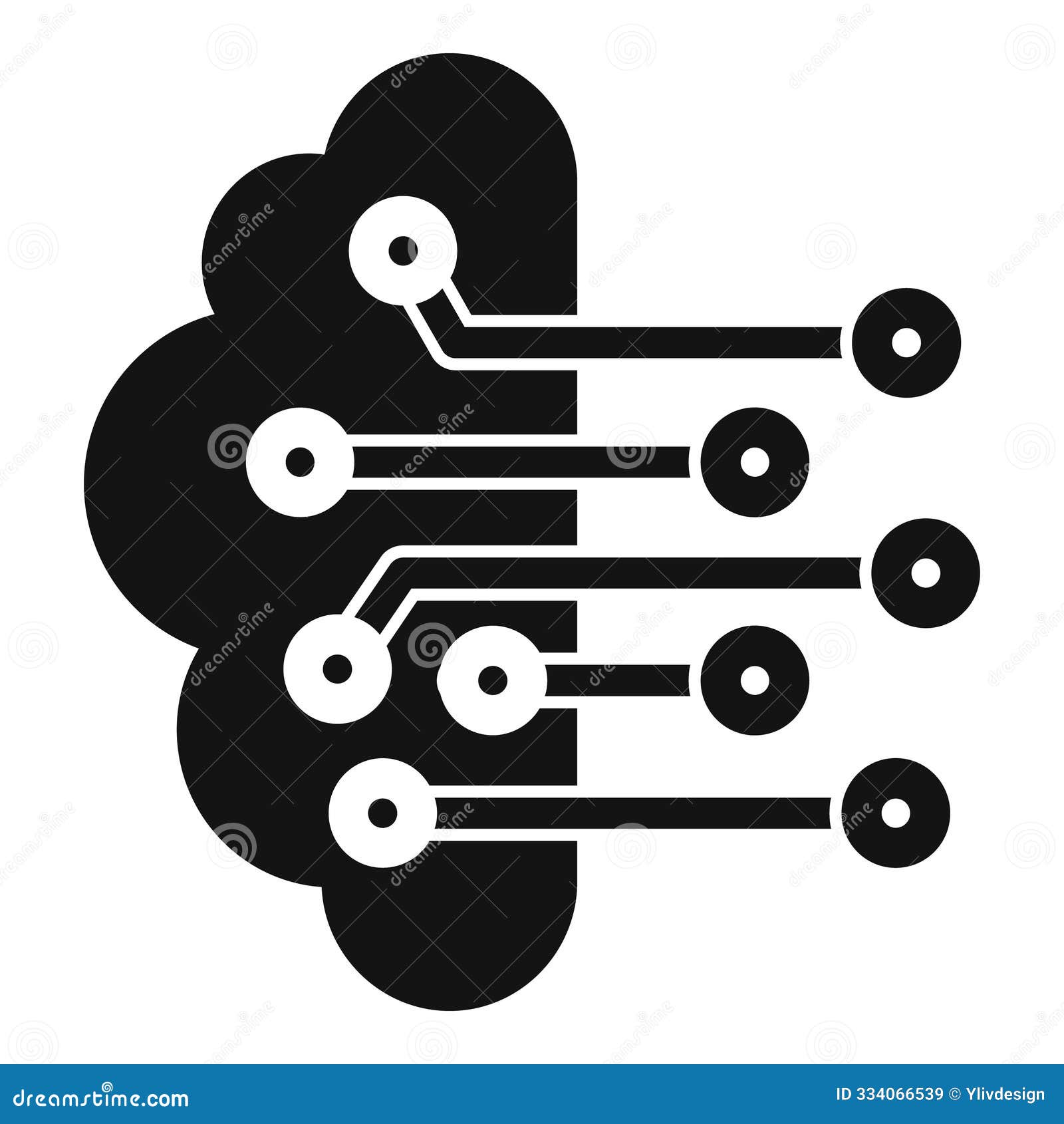 Cloud Computing Electronic Circuit Data Storage Icon Stock Vector ...