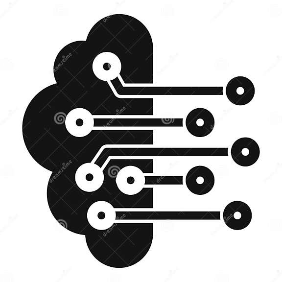 Cloud Computing Electronic Circuit Data Storage Icon Stock Vector ...