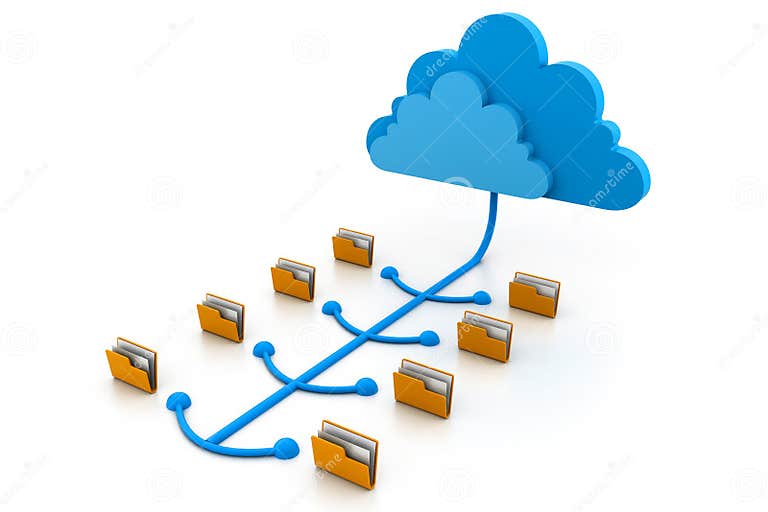 Cloud computing files stock illustration. Illustration of files - 48095185