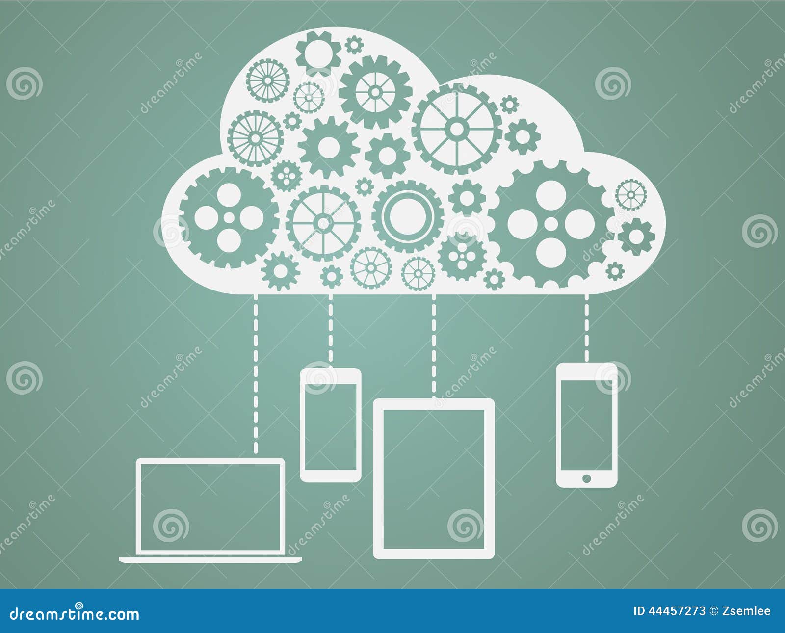 Cloud Computing Flat Concept Stock Vector - Illustration of ...