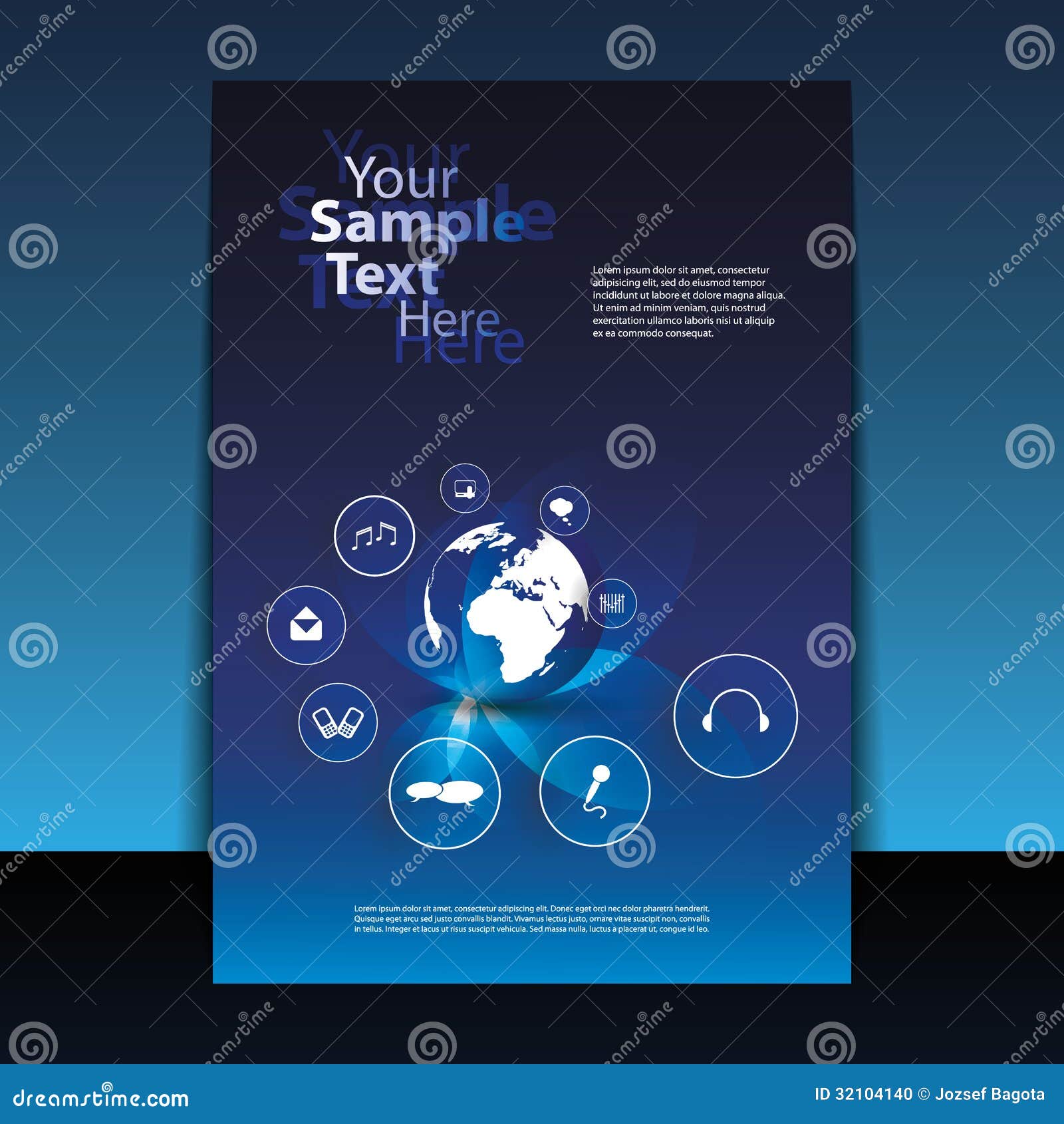 Cloud Computing Flyer or Cover Design Stock Vector - Illustration of ...