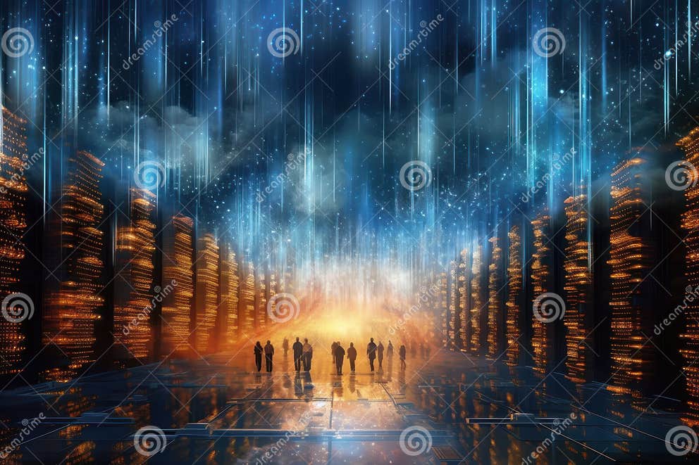 Cloud Computing: the Future of Data Storage and Processing AI Generated Illustration Stock Image ...