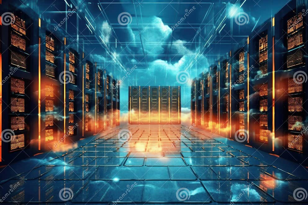 Cloud Computing: the Future of Data Storage and Processing AI Generated Illustration Stock Photo ...