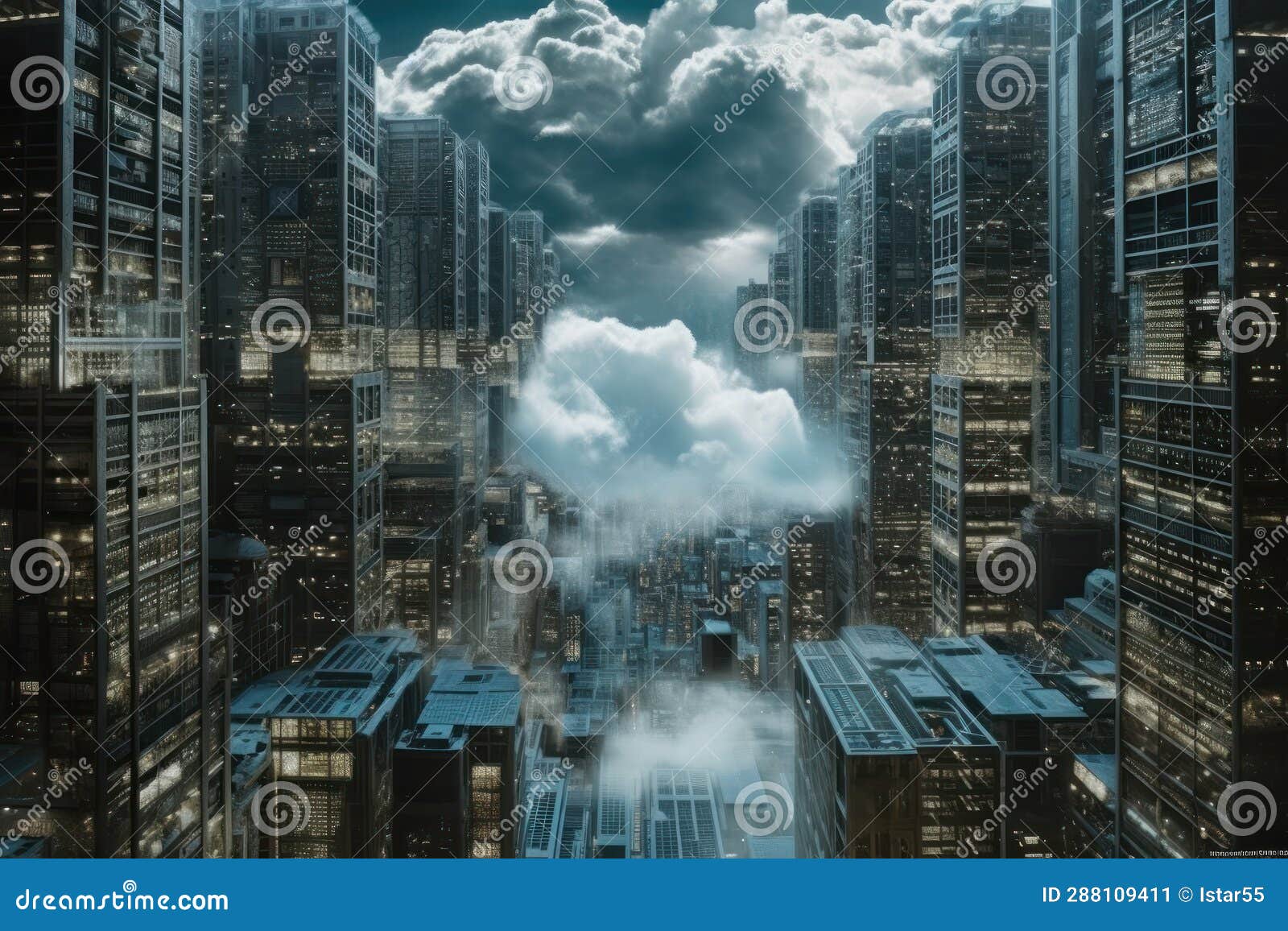 Embracing Cloud-Based Innovations - AI Generated Illustration Stock ...