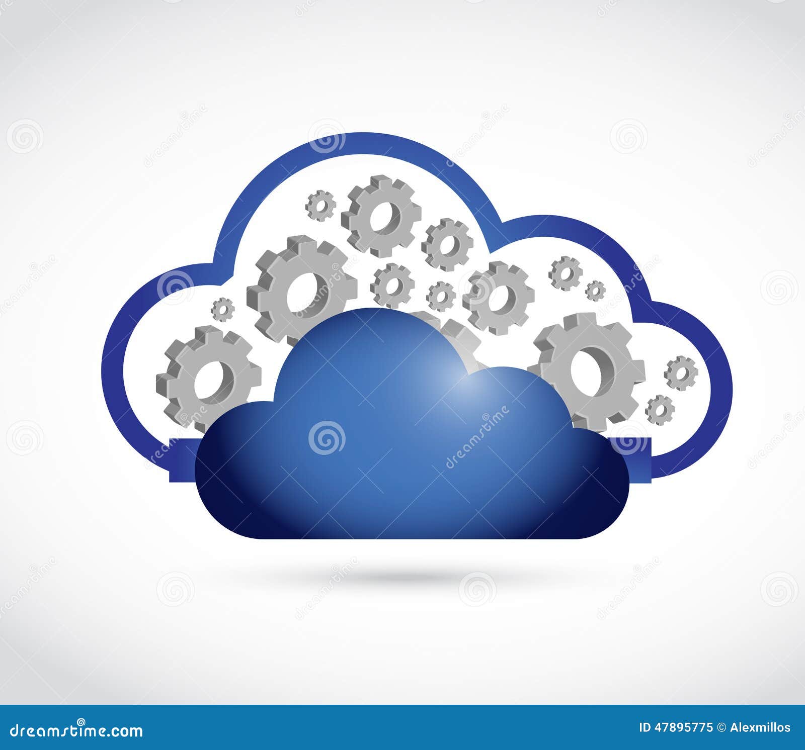 Gear Connection Line And Solid Icon. Gear With Chip Circuit, Hardware ...