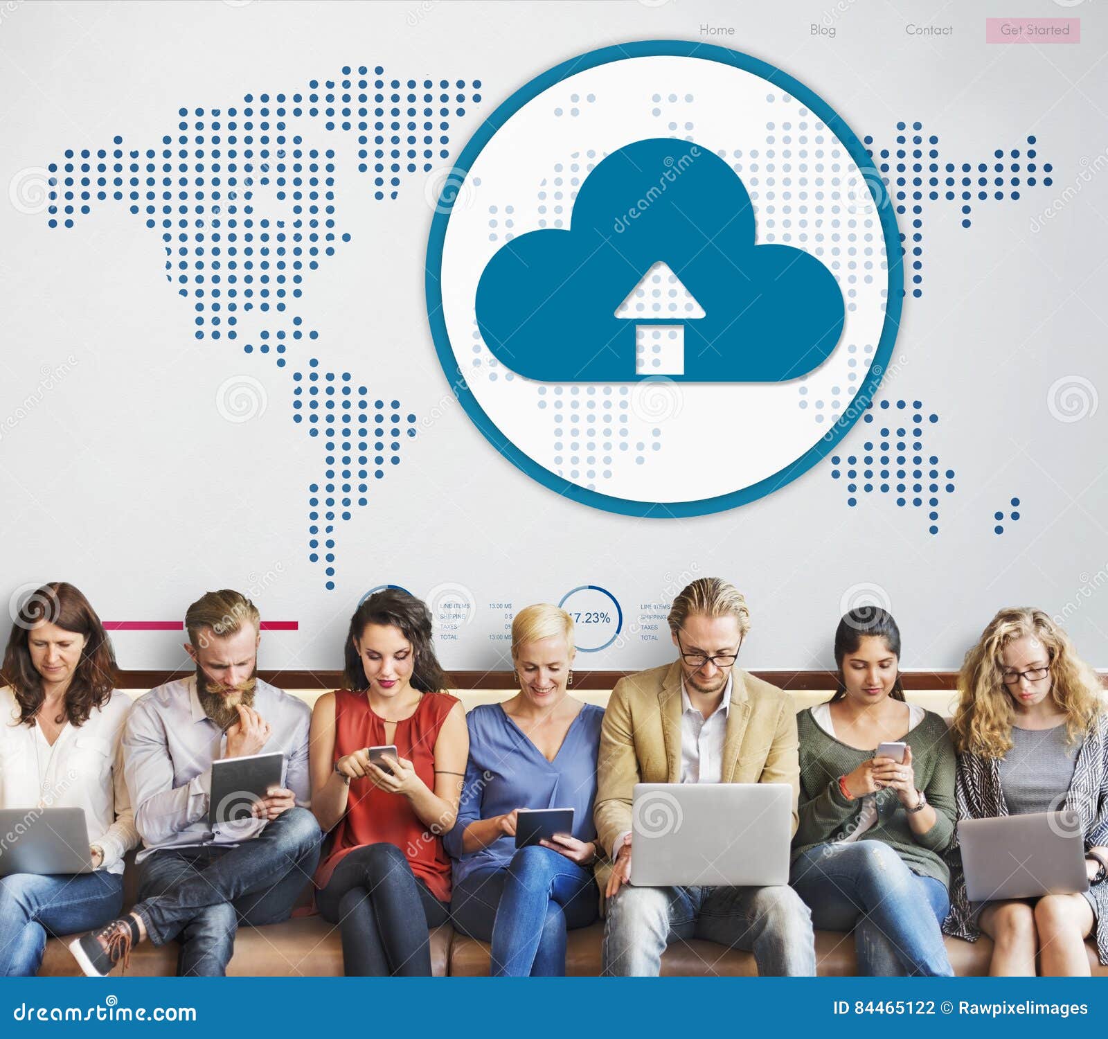 Cloud Computing Globalization Connection Technology Concept Stock Photo ...
