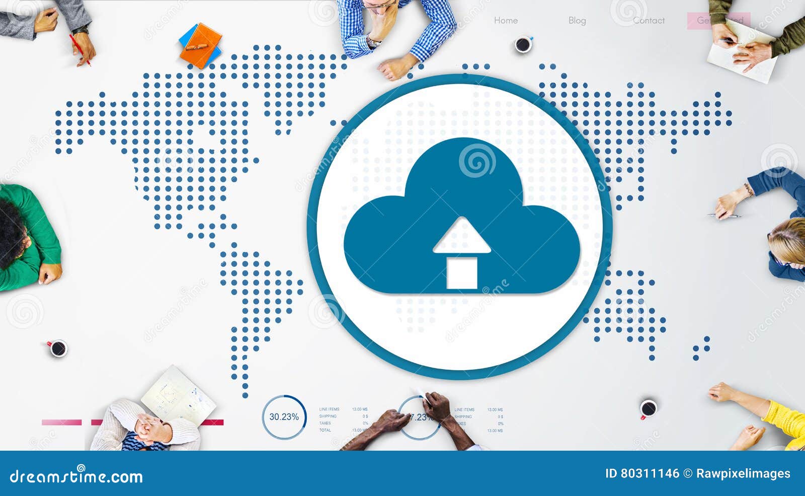 Cloud Computing Globalization Connection Technology Concept Stock ...