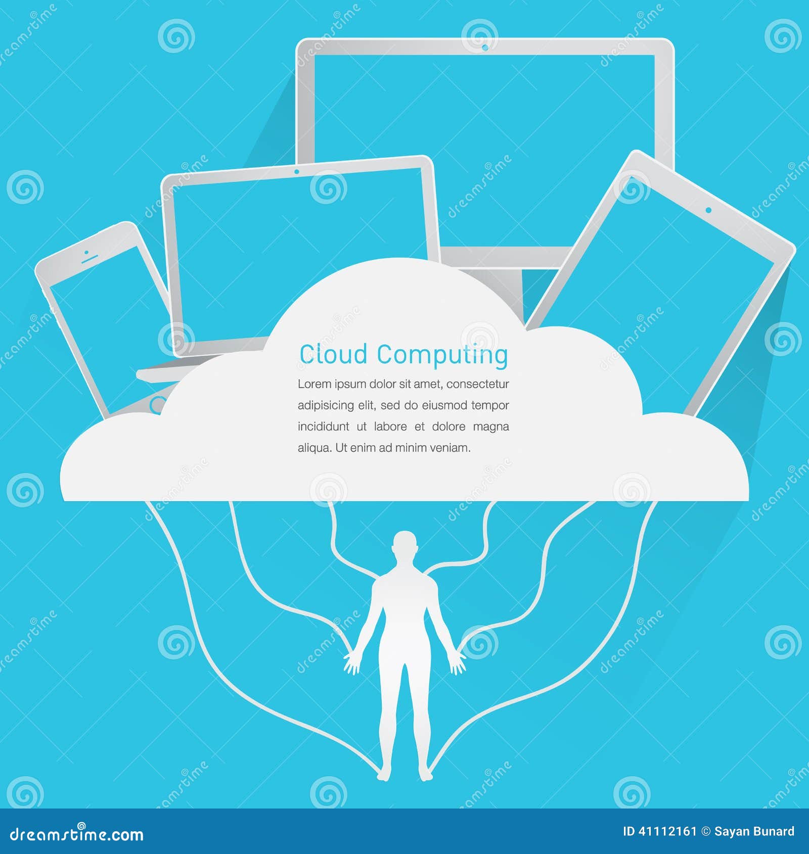Cloud Computing stock illustration. Illustration of network - 41112161