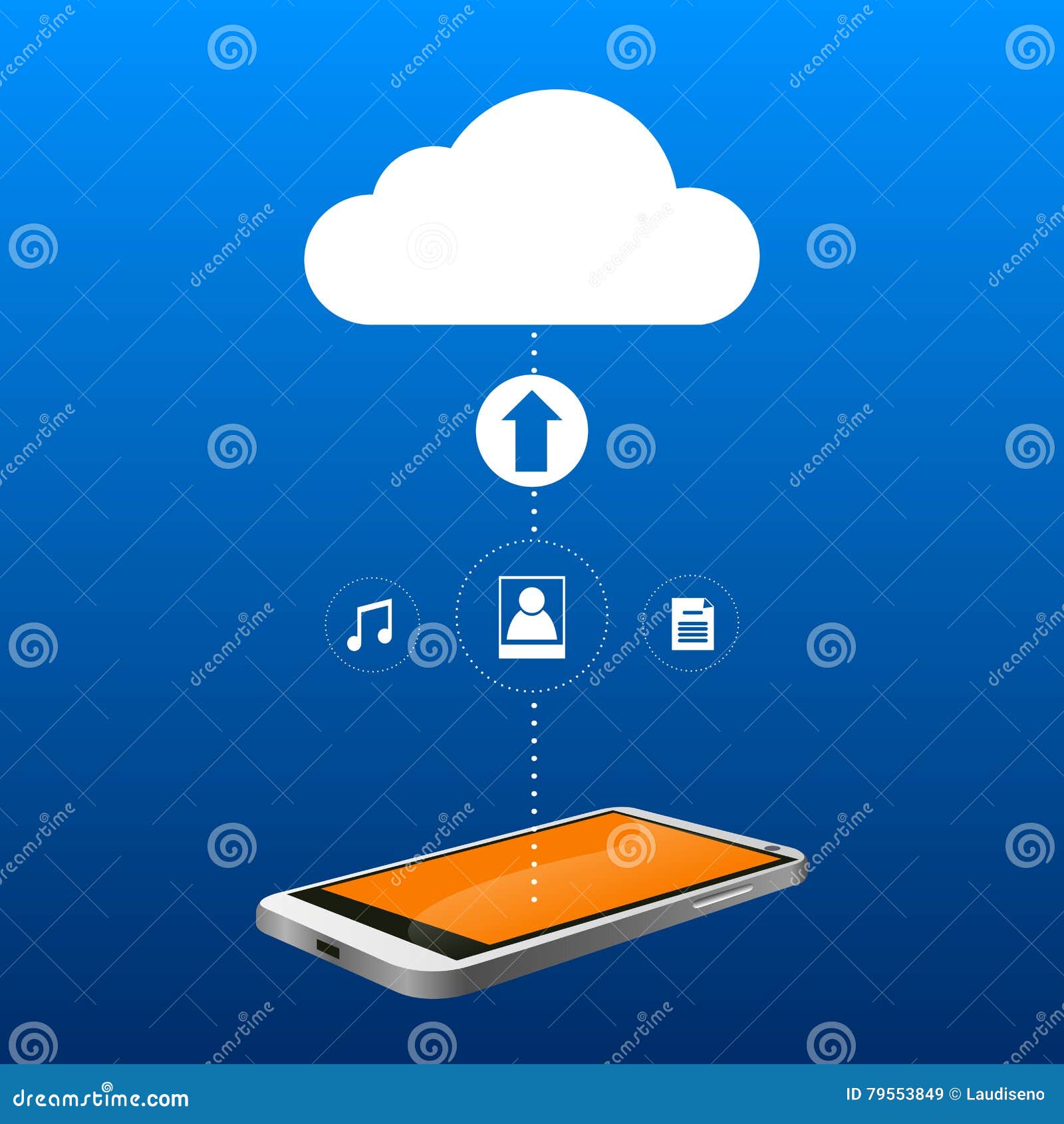 Cloud computing stock illustration. Illustration of computing - 79553849