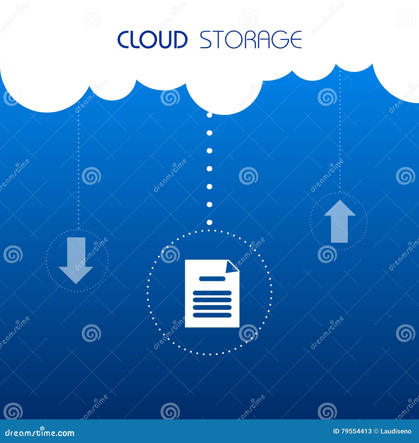 Cloud computing stock illustration. Illustration of modern - 79554413
