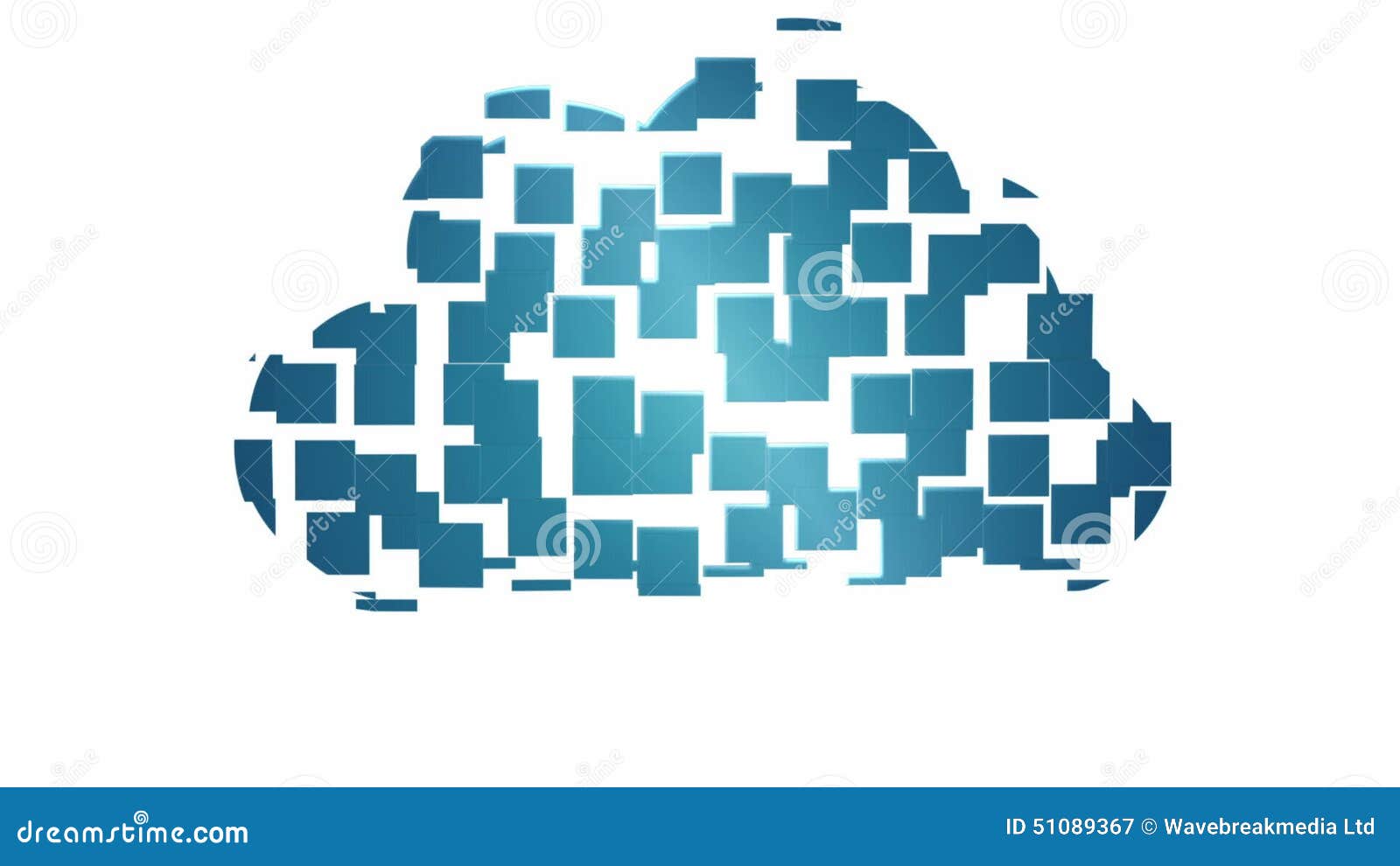 Cloud Computing Graphic on White Background Stock Video - Video of ...