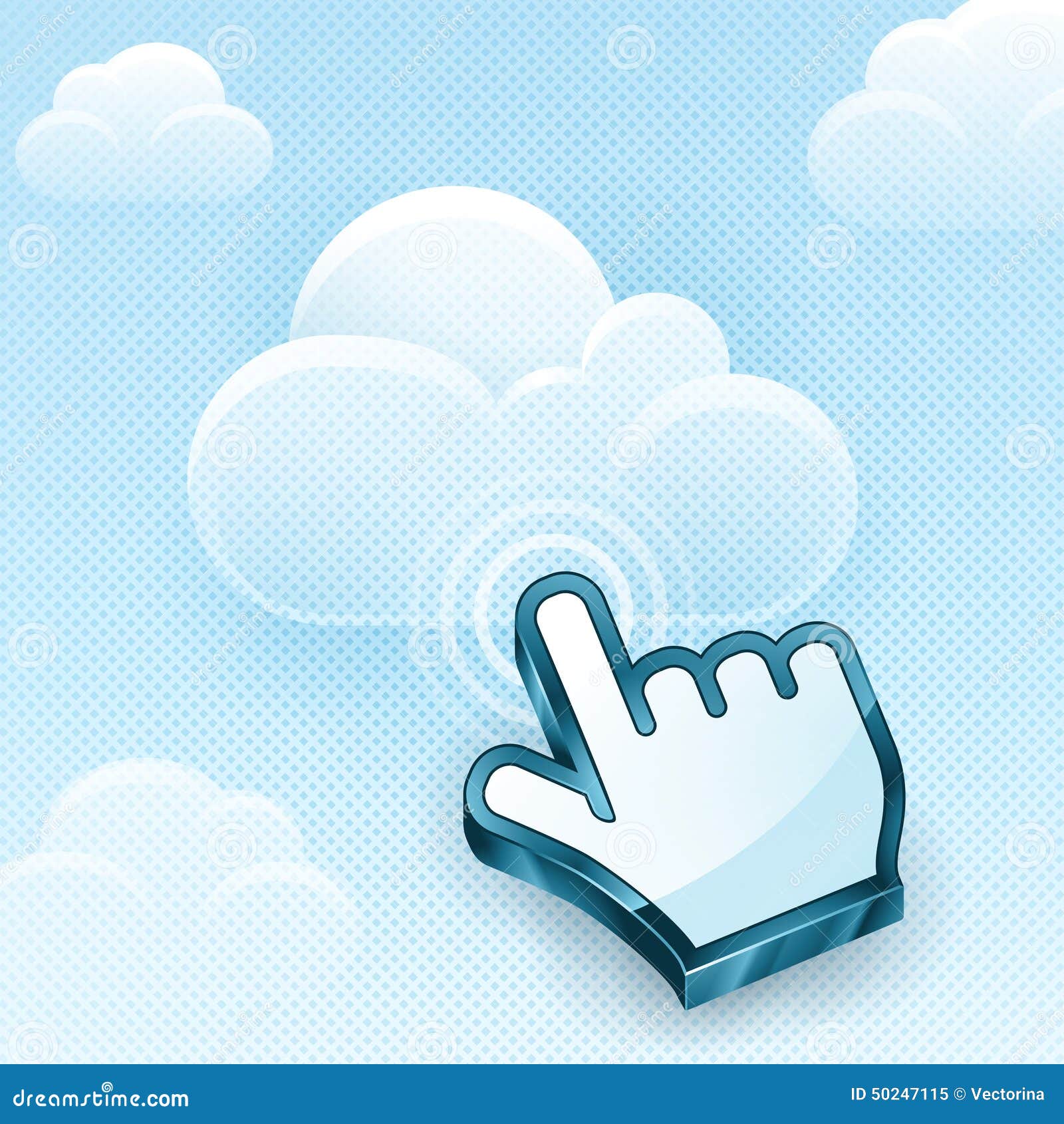 Cloud Computing Hand Cursor Stock Vector - Illustration of screen, hand: 50247115