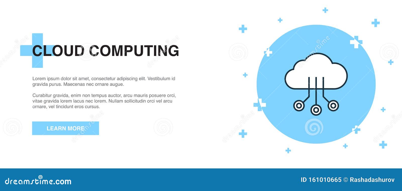 Cloud Computing Icon, Banner Outline Stock Vector - Illustration of ...