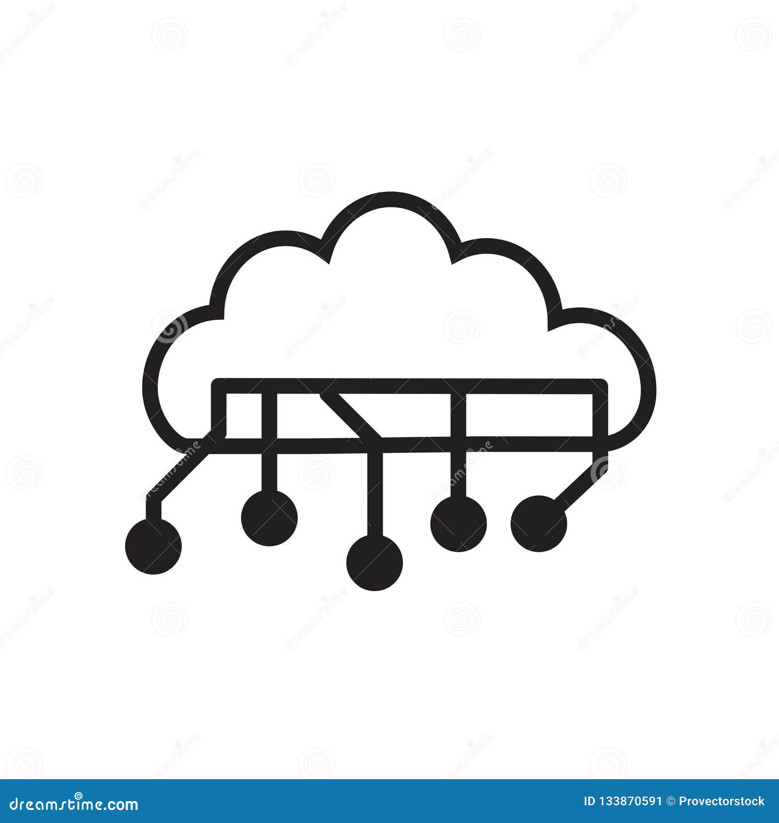 Cloud computing icon stock vector. Illustration of download - 133870591