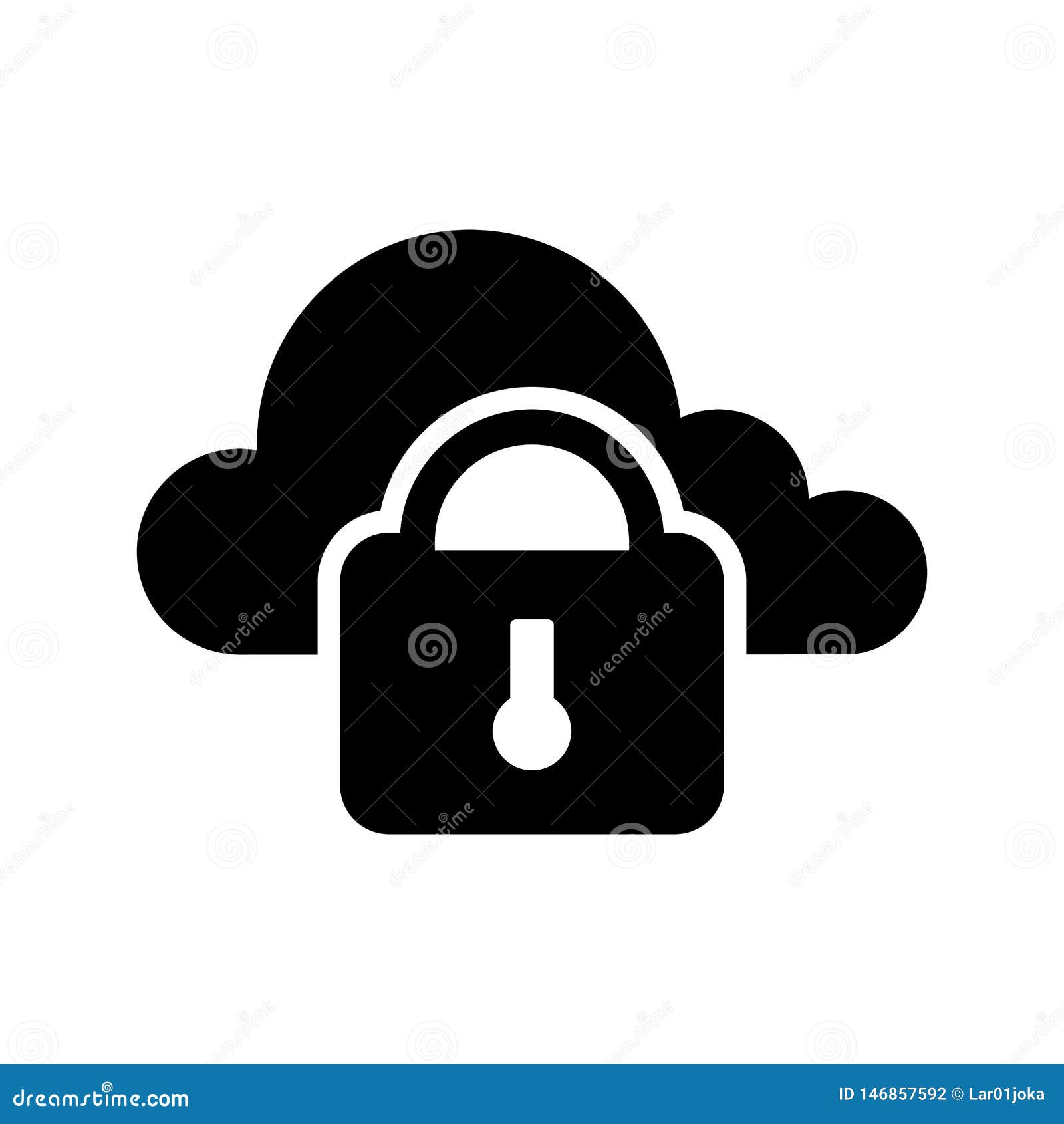 Cloud Computing Icon with a Document Symbol Stock Vector - Illustration ...