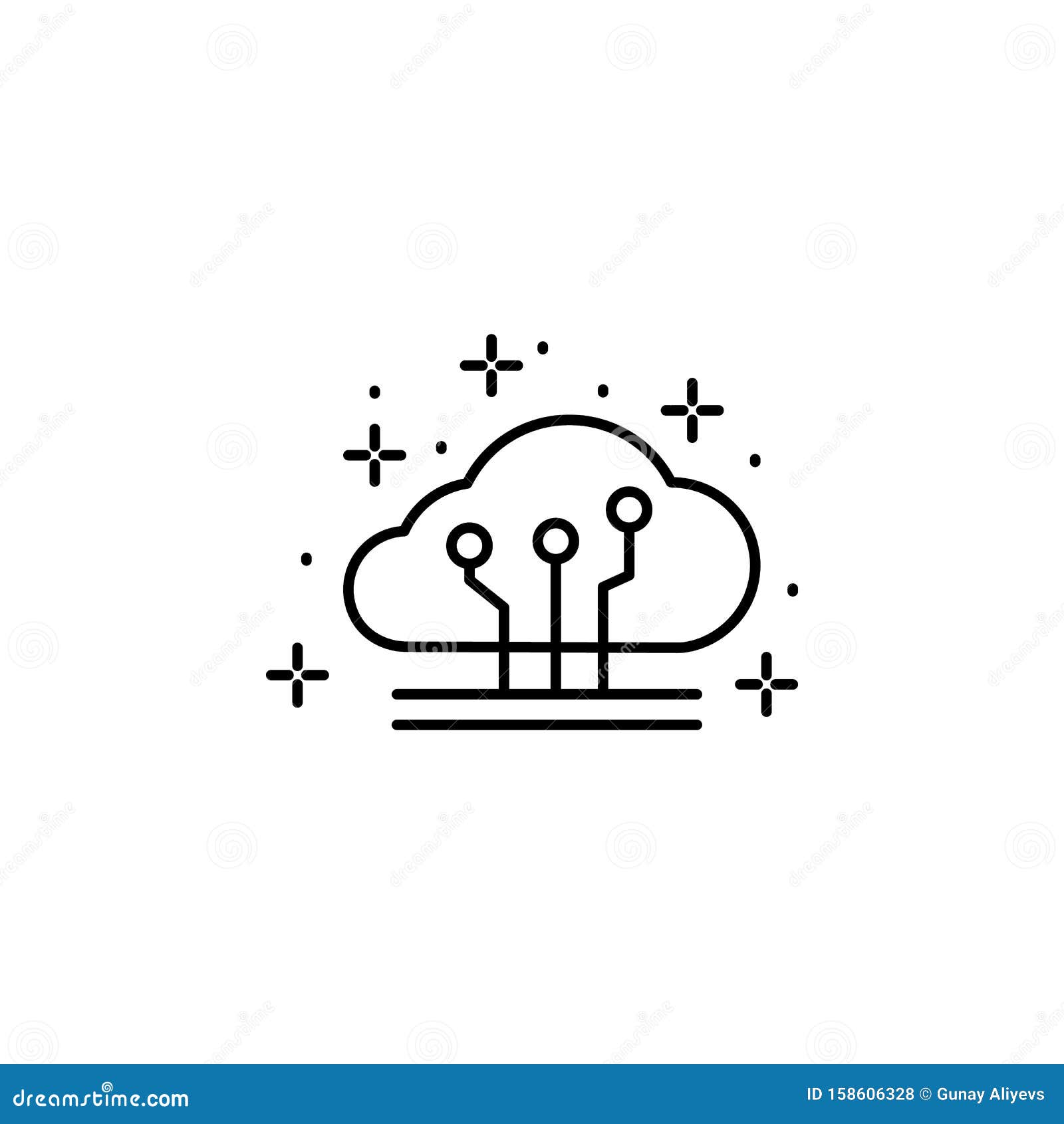 Cloud Computing Icon. Element of Artificial Intelligence Stock ...