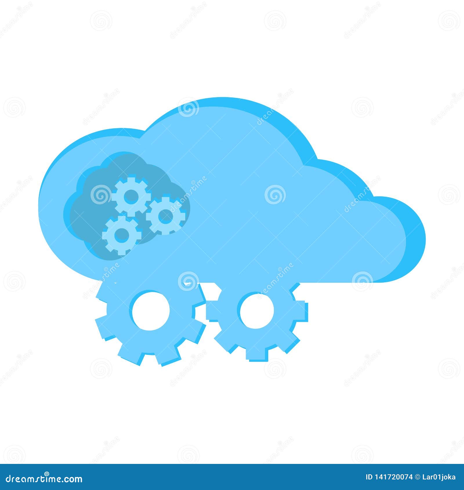 Cloud computing icon stock vector. Illustration of sign - 141720074