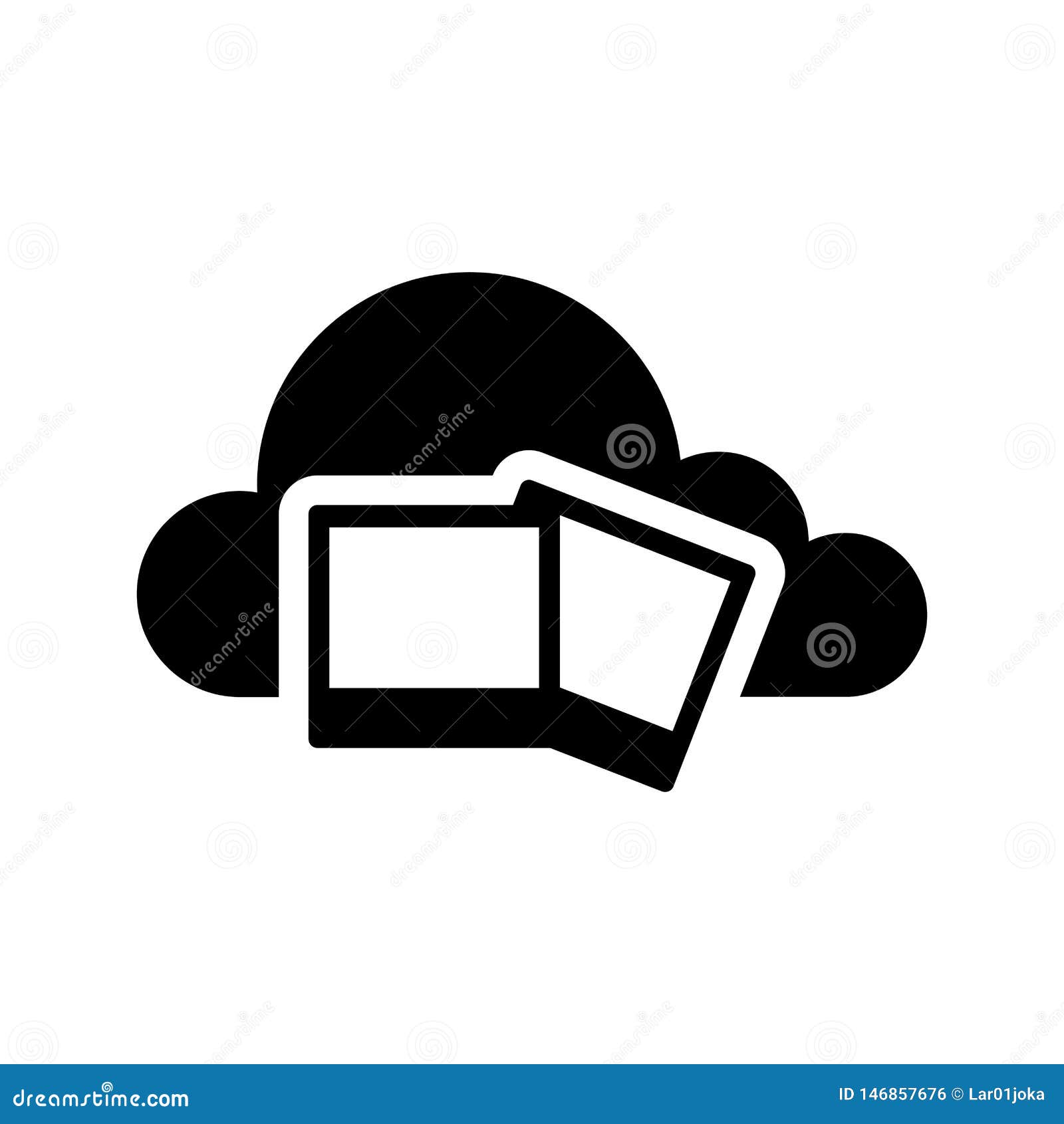 Cloud Computing Icon with Photos Symbols Stock Vector - Illustration of ...