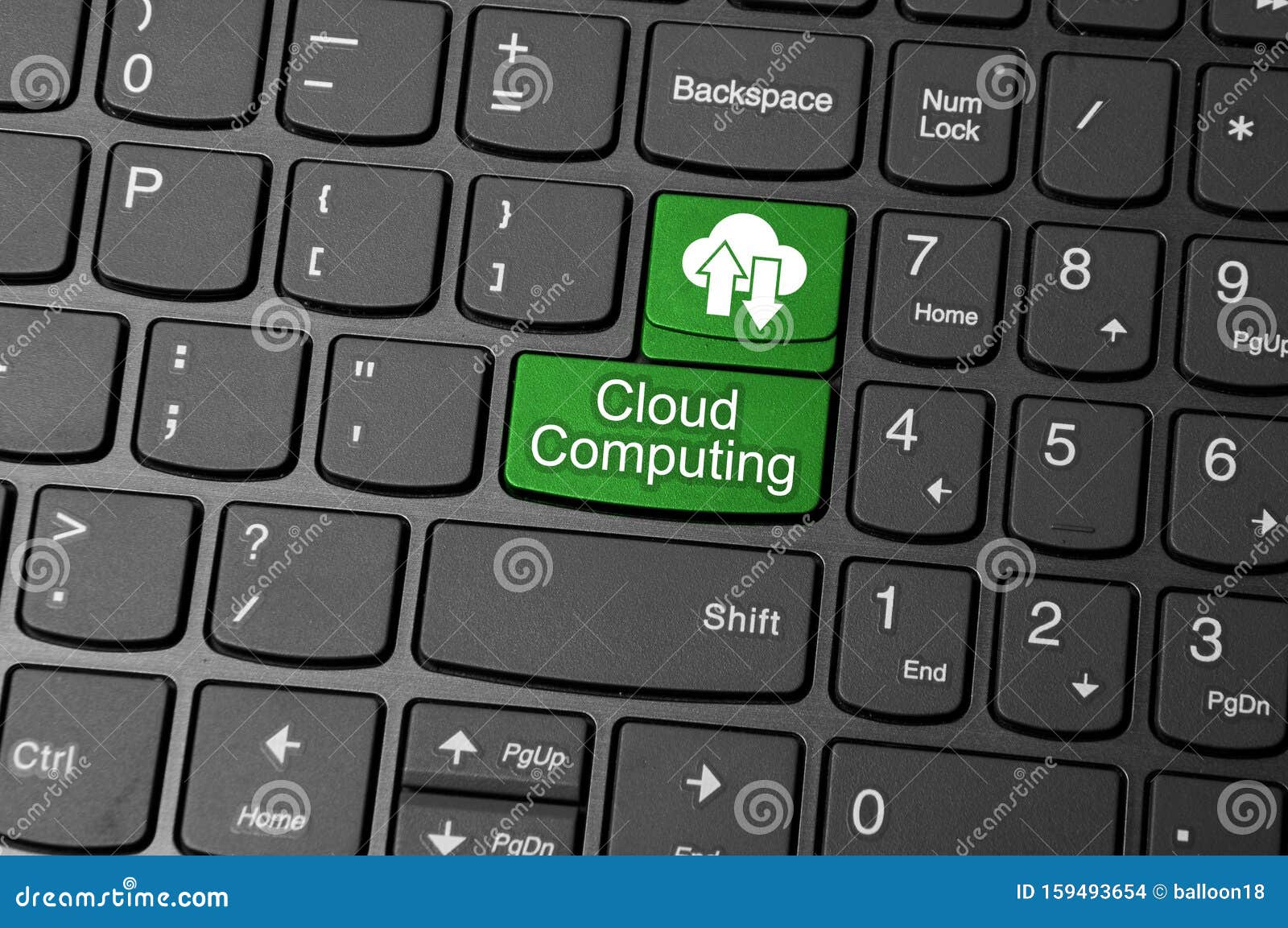 Cloud Computing on Keyboard Stock Photo - Image of graphic, concepts ...
