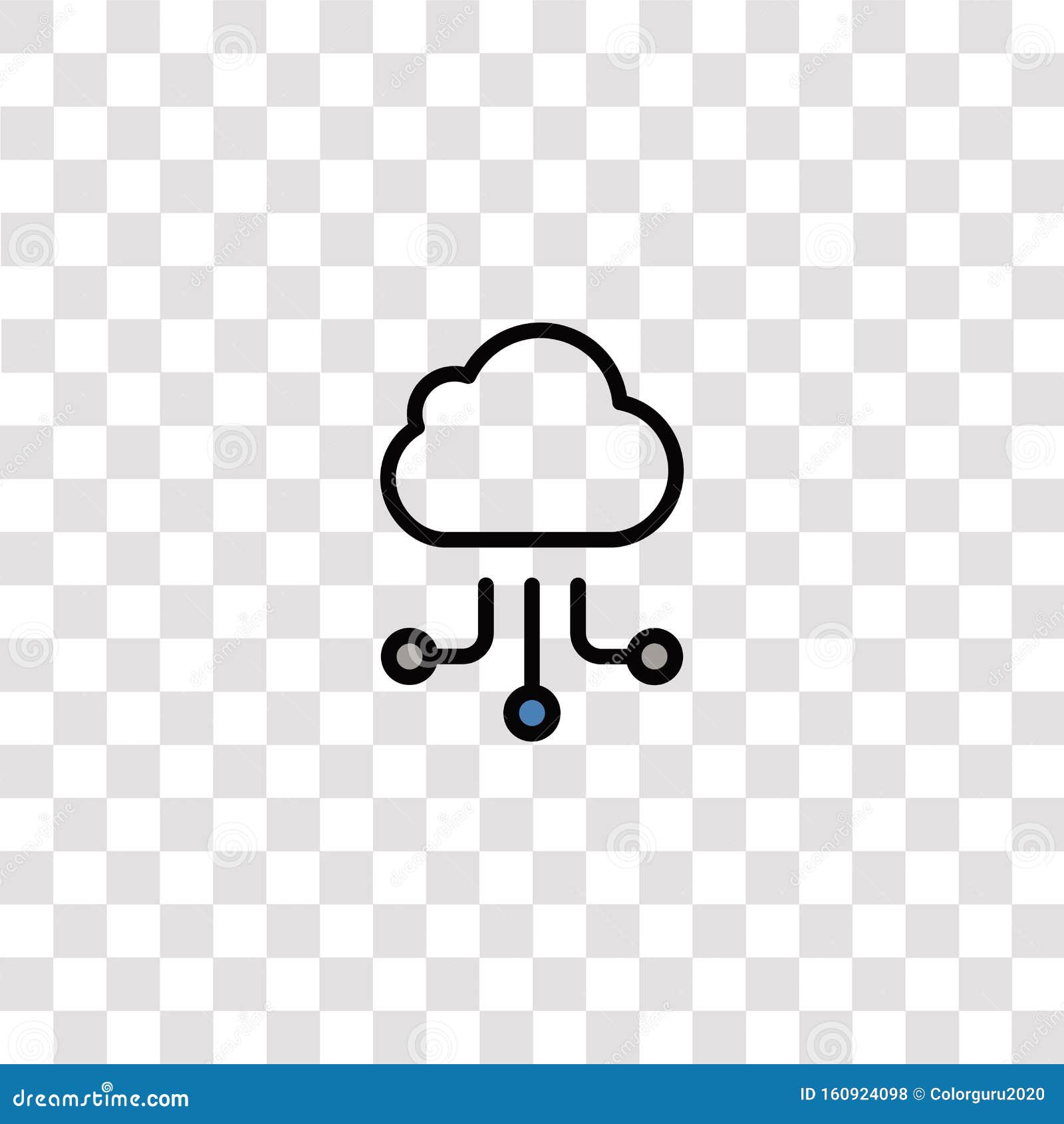 Cloud Computing Icon Sign and Symbol. Cloud Computing Color Icon for ...