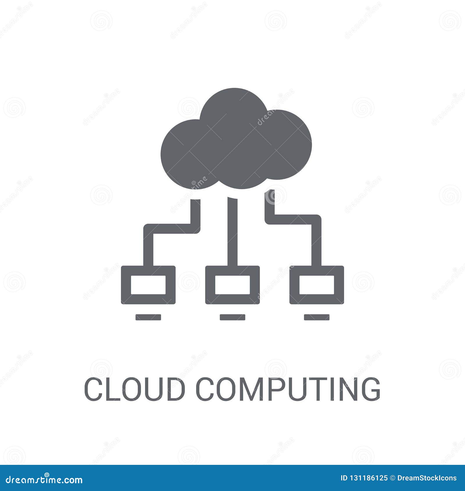 Cloud Computing Icon. Trendy Cloud Computing Logo Concept on White ...