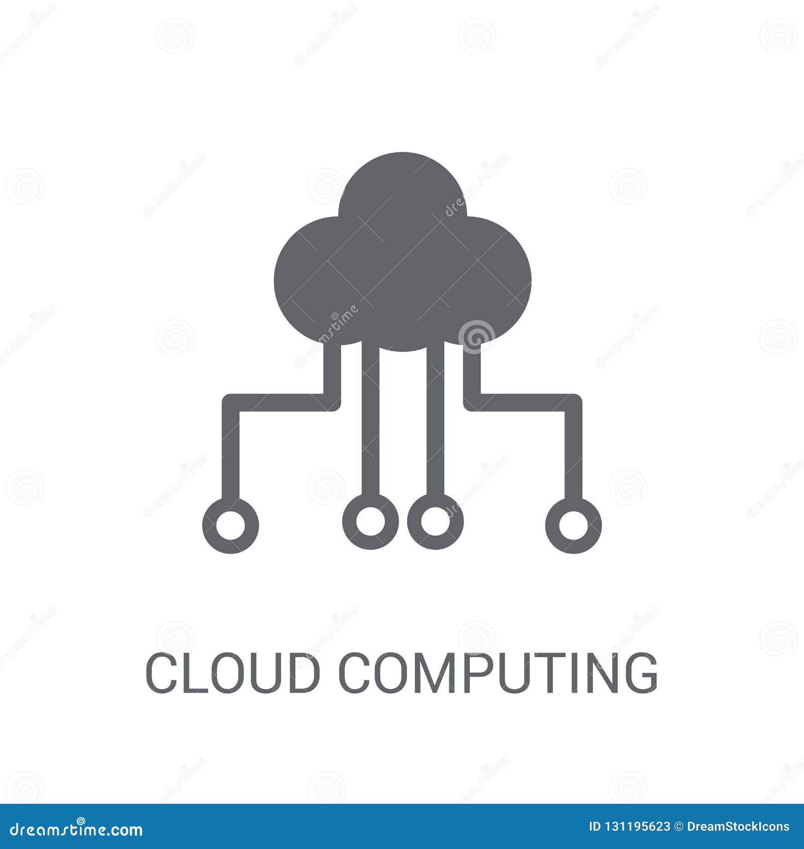 Cloud Computing Icon. Trendy Cloud Computing Logo Concept on White ...