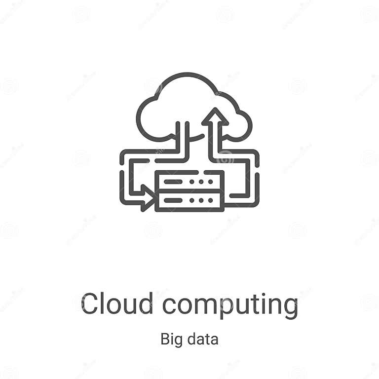Cloud Computing Icon Vector from Big Data Collection. Thin Line Cloud Computing Outline Icon ...