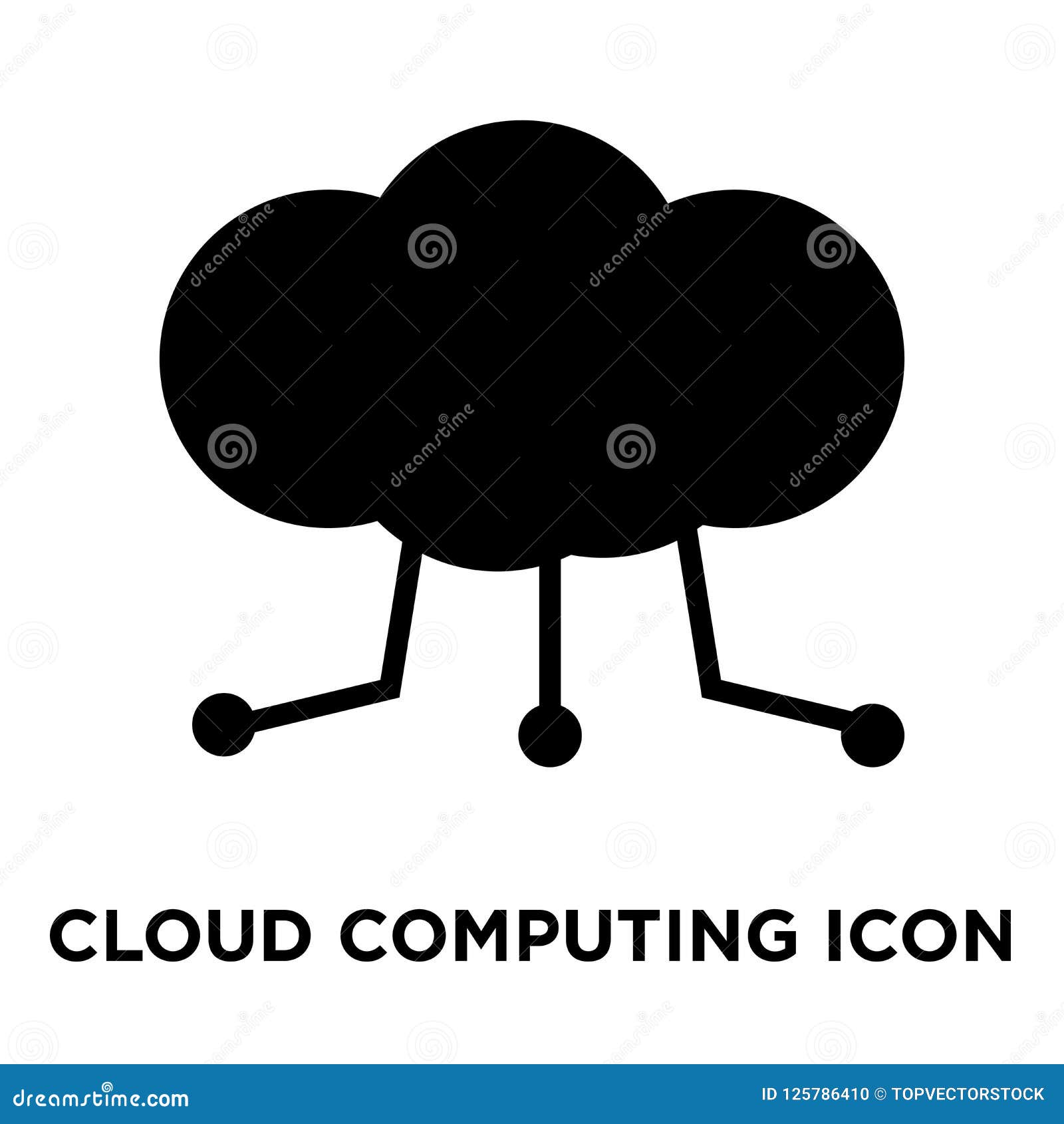 Cloud Computing Icon Vector Isolated on White Background, Logo C Stock ...