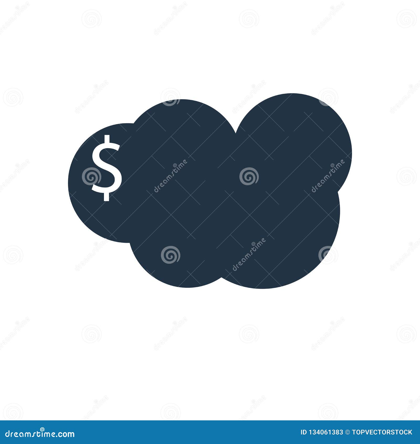 Cloud Computing Icon Vector Isolated on White Background, Cloud ...