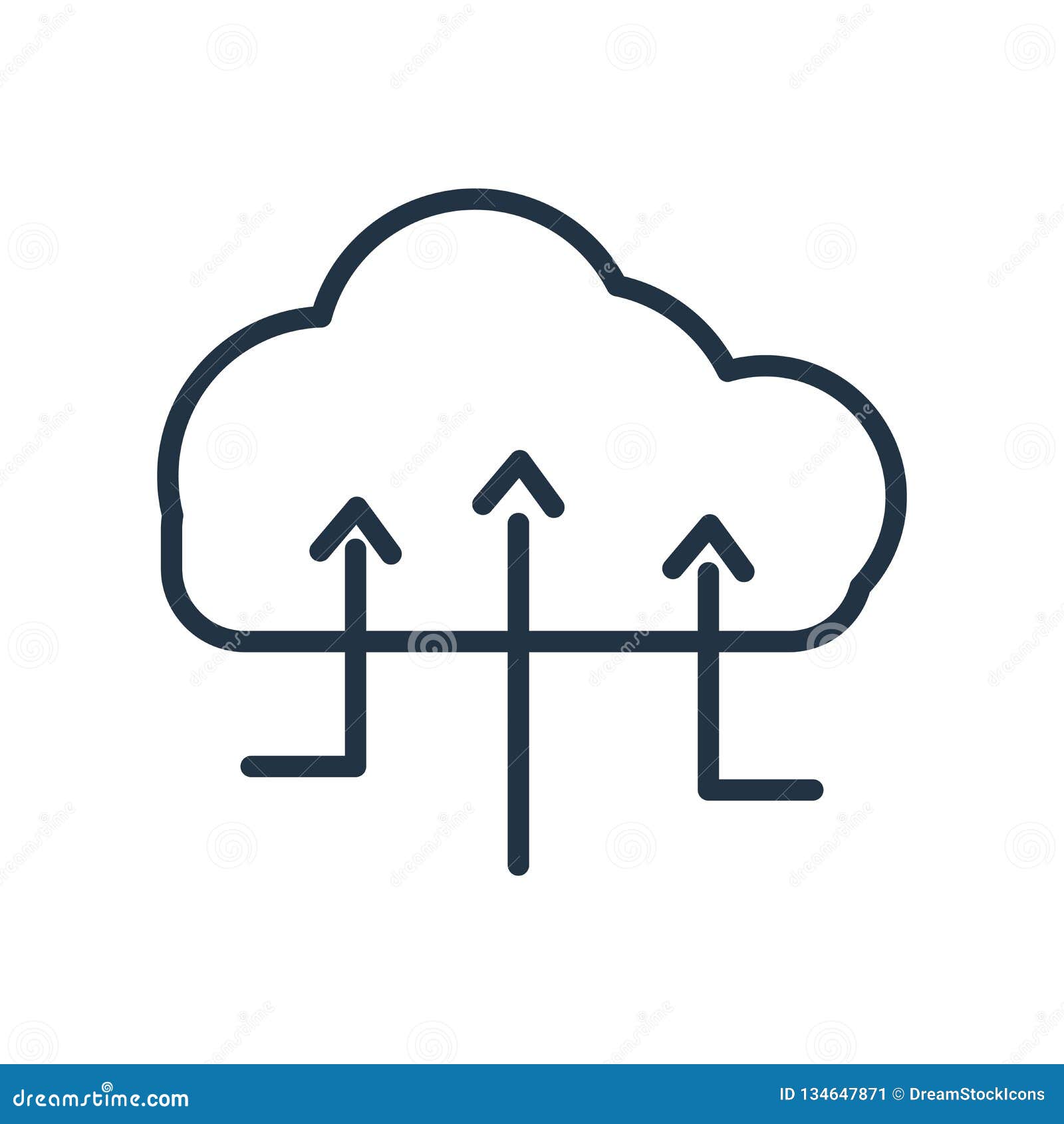 Cloud Computing Icon Vector Isolated on White Background, Cloud ...