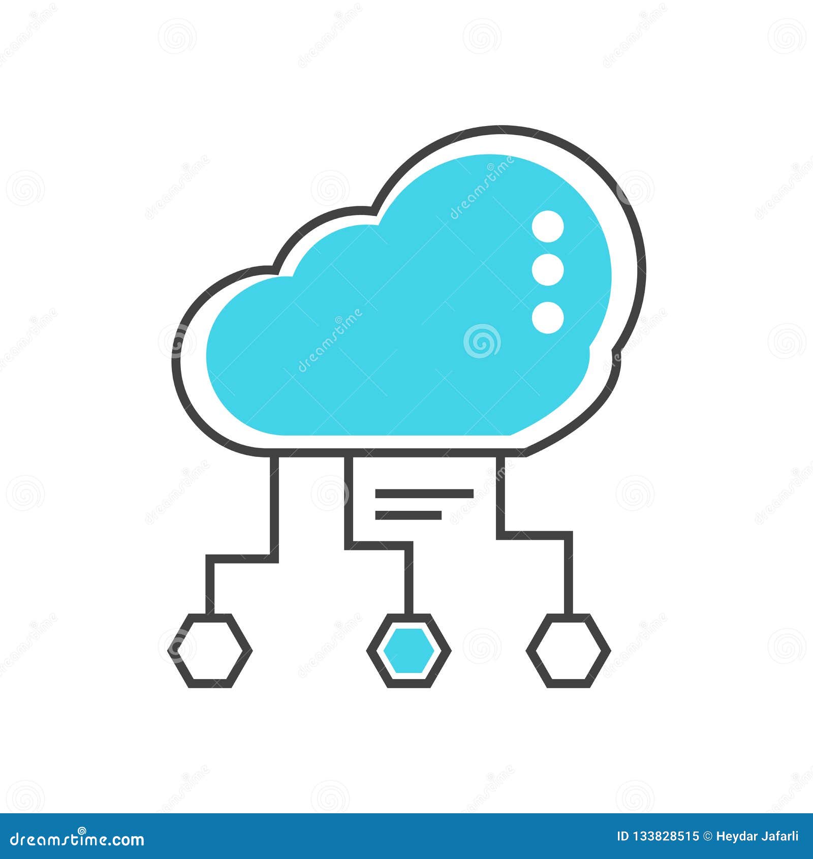 Cloud Computing Icon Vector Sign and Symbol Isolated on White Ba Stock ...