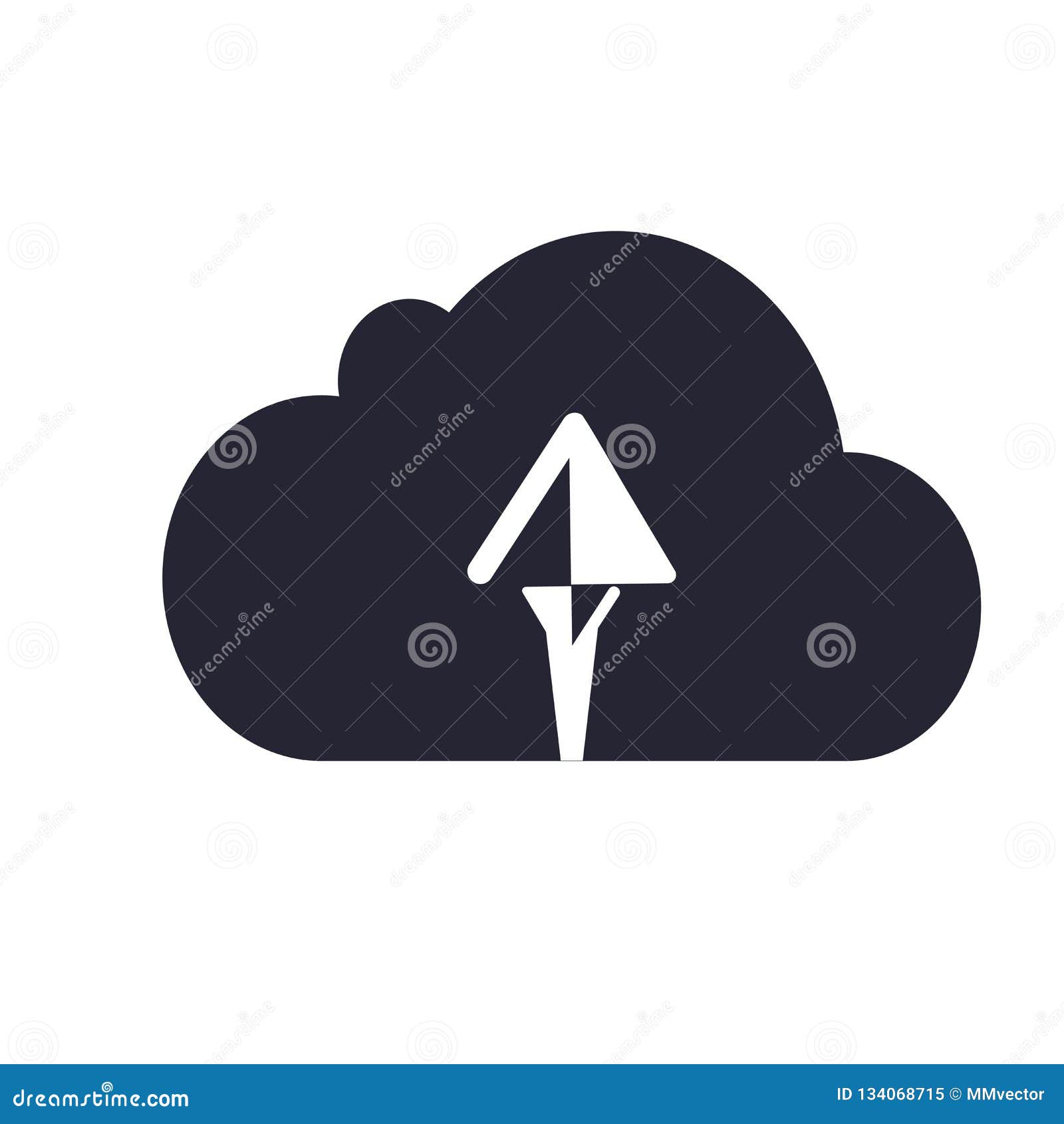 Cloud Computing Icon Vector Sign and Symbol Isolated on White Background, Cloud Computing Logo ...