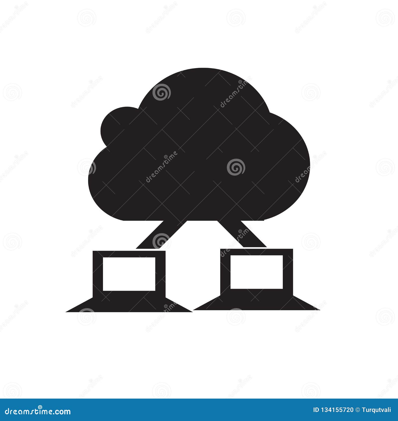 Cloud Computing Icon Vector Sign and Symbol Isolated on White ...